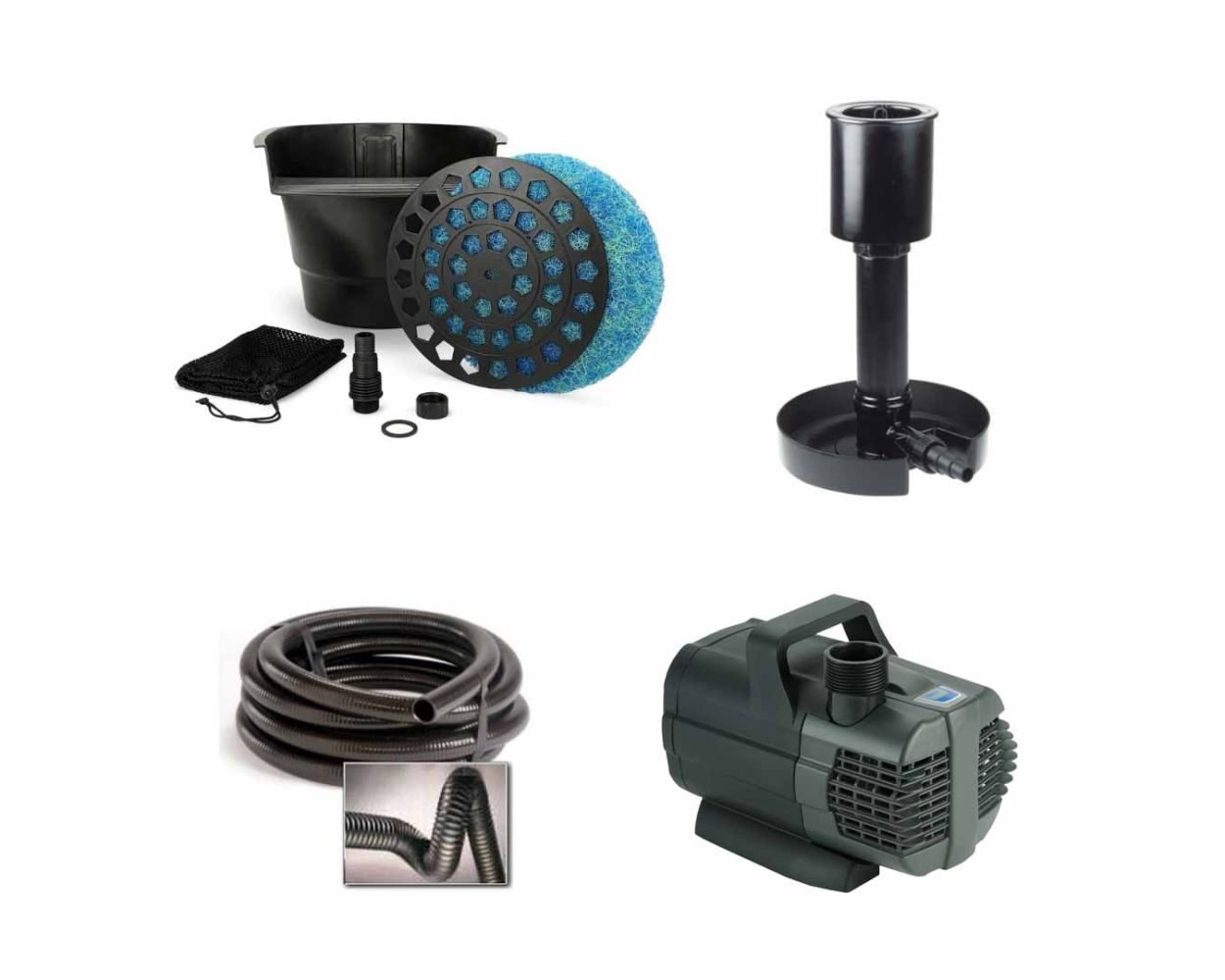 Budget Ecosystem Pond Kit w/Submerisble Pump, 2' Falls