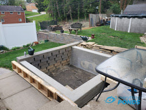 Cinder Block Pond Construction